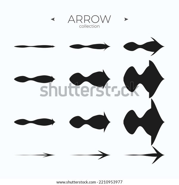 Simple Set Arrow Icons Smooth Arrow Stock Vector (Royalty Free ...