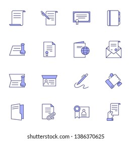 Simple Set Document Related Color Vector Stock Vector (Royalty Free ...
