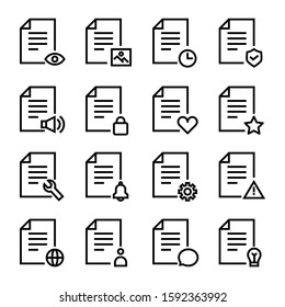 Document Set Icon Symbol Vector On Stock Vector (Royalty Free) 1514478419
