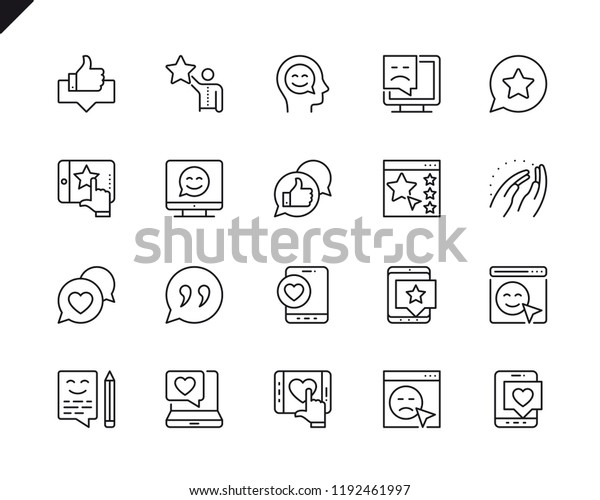 Simple Set Feedback Related Vector Line Stock Vector (Royalty Free ...