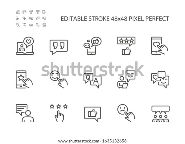 Simple Set Feedback Related Vector Linear Stock Vector (Royalty Free ...