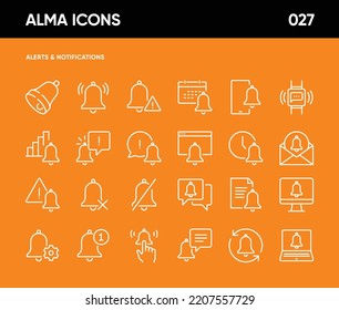 Simple Set Notification Related Vector Line Stock Vector (Royalty Free ...