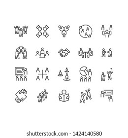 Simple Set Team Work Related Vector Stock Vector (Royalty Free ...