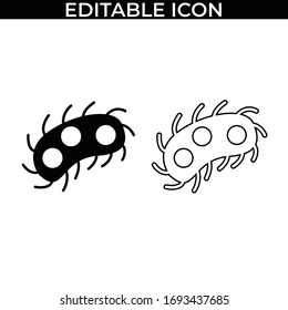Simple Set Viruses Bacteria Pictogram Vector Stock Vector (Royalty Free ...