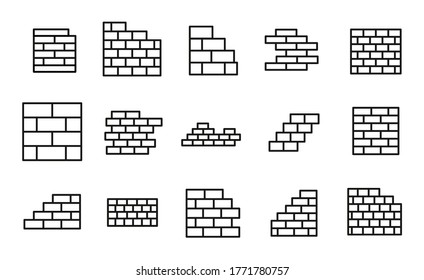 Wall Icon Set Collection High Quality Stock Vector (Royalty Free ...