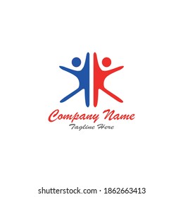 Simple Shape People Logo Vector Stock Vector (Royalty Free) 1862663413 ...