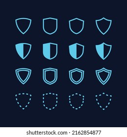 Simple Shield Icon Line Art Vector Stock Vector (Royalty Free ...