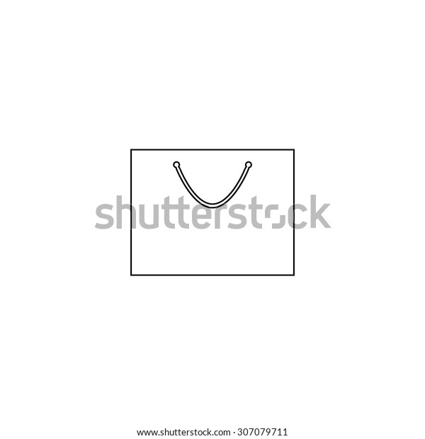 Simple Shopping Bag Outline Black Simple Stock Vector (Royalty Free ...