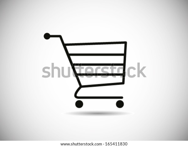 Simple Shopping Cart Stock Vector (Royalty Free) 165411830 | Shutterstock