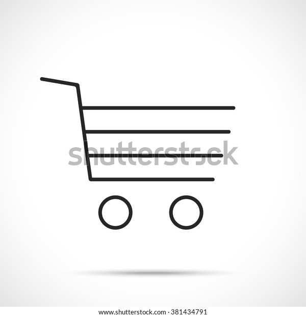 Simple Shopping Cart Icon Stock Vector (Royalty Free) 381434791 ...