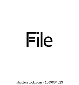 Simple Sign Simple Logo File Design Stock Vector (Royalty Free ...