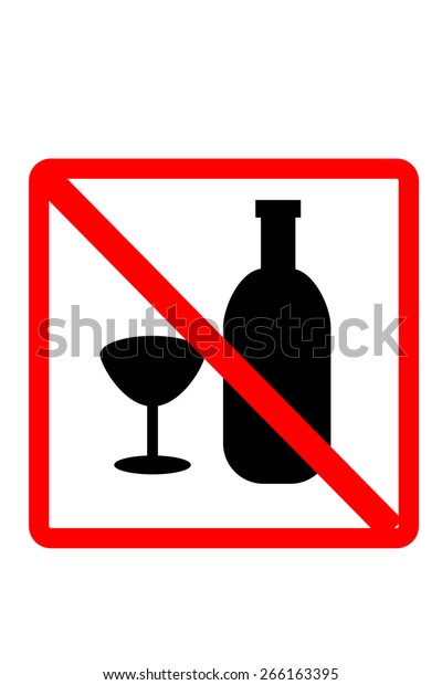 Simple Sign No Drunk Isolated On Stock Vector (Royalty Free) 266163395 ...