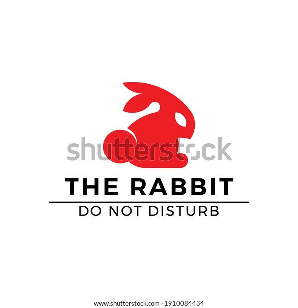 Simple Silhouette Angry Rabbit Logo Vector Stock Vector (Royalty Free ...