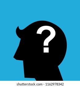 Simple Silhouette Illustration Empty Head Stock Vector (Royalty Free ...