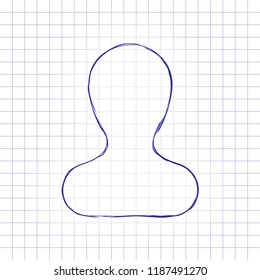 Simple Silhouette Man Hand Drawn Picture Stock Vector (Royalty Free ...
