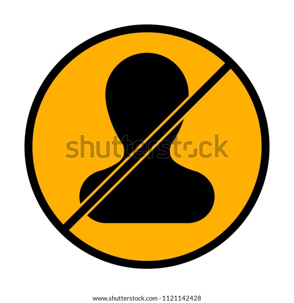Simple Silhouette Man Not Allowed Black Stock Vector (Royalty Free ...