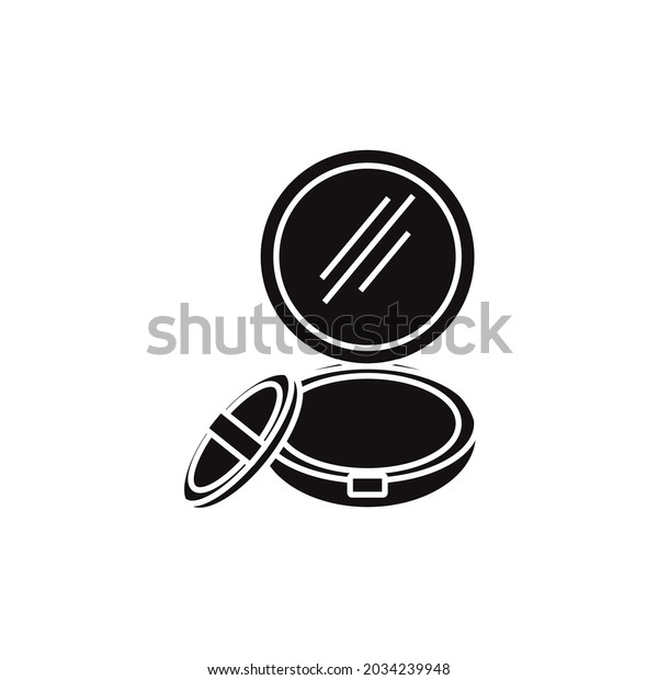 Simple Silhouette Vector Illustration Face Compact Stock Vector ...