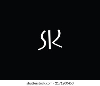 Simple Sk Letter Logo Design Vector Stock Vector (Royalty Free ...