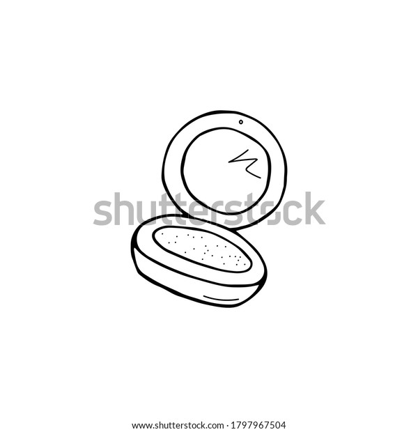 Simple Sketch Powder Icon Decorative Cosmetics Stock Vector (Royalty ...