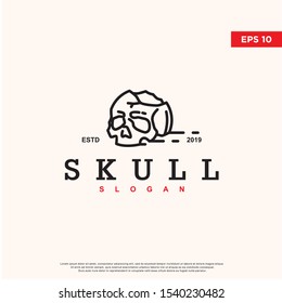 Simple Skull Logo Modern Icon Template Stock Vector (Royalty Free ...