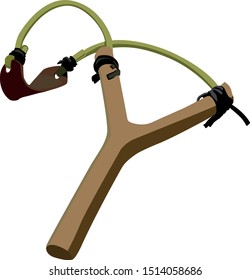 Simple Slingshot Vector Illustration Isolated Stock Vector (Royalty ...