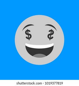Simple Smile Face Emoticon Flat Emoji Stock Vector (Royalty Free ...