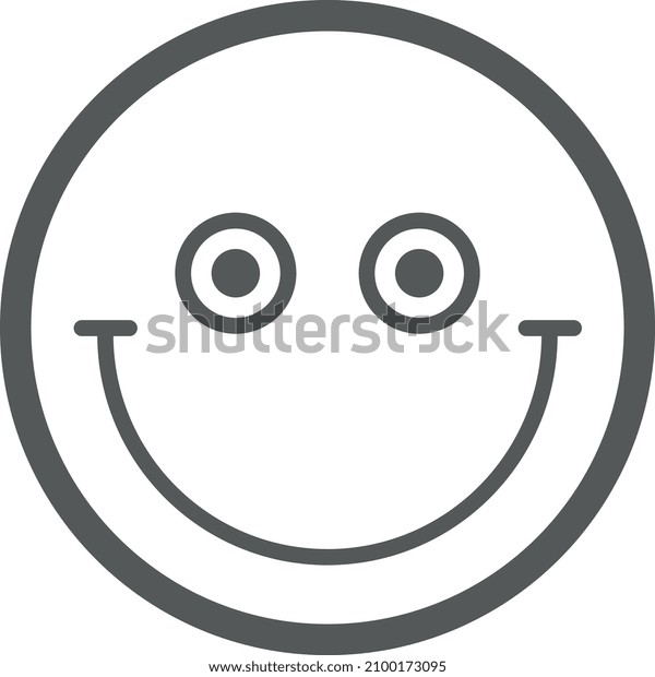 Simple Smiling Face Positive Emoji Happy Stock Vector (Royalty Free ...