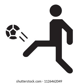 Simple Soccer Player Goal Kick Related Stock Vector (Royalty Free ...