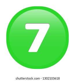 Simple Soft Green Number 7 Seven Stock Vector (Royalty Free) 1302103618 ...