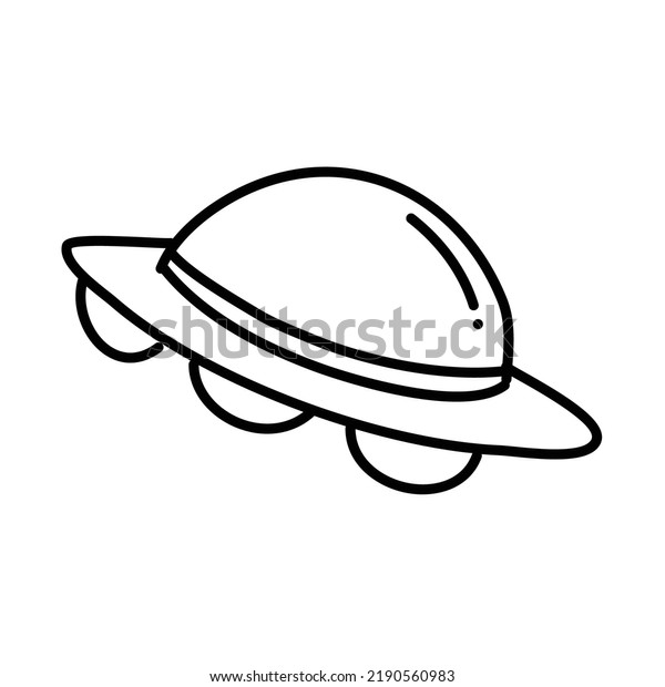 Simple Space Ship Line Art Design Stock Vector (Royalty Free ...