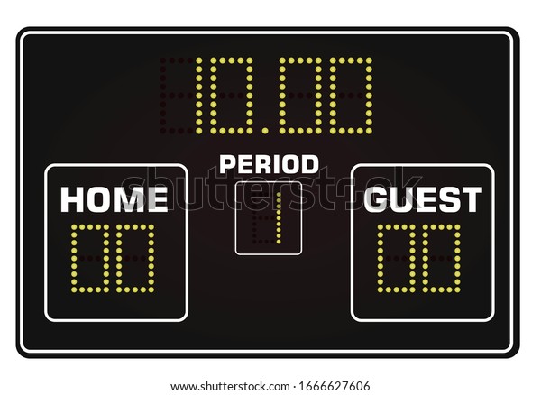 Simple Sport Scoreboard Vector Illustration Stock Vector (Royalty Free ...