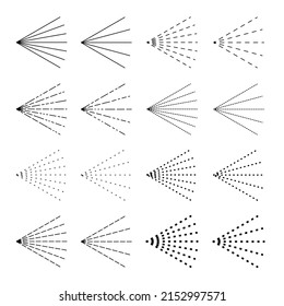 Simple Spray Ray Icons Isolated On Stock Vector (Royalty Free ...
