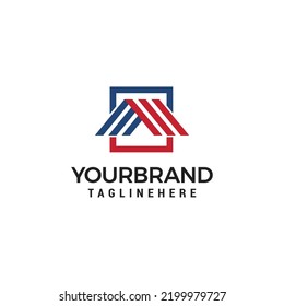 Simple Square Homes Logo Design Template Stock Vector (Royalty Free ...
