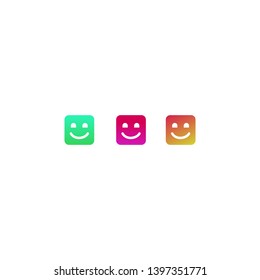 Emoticon Smile Scale Flat Vector Icons: vector de stock (libre de ...