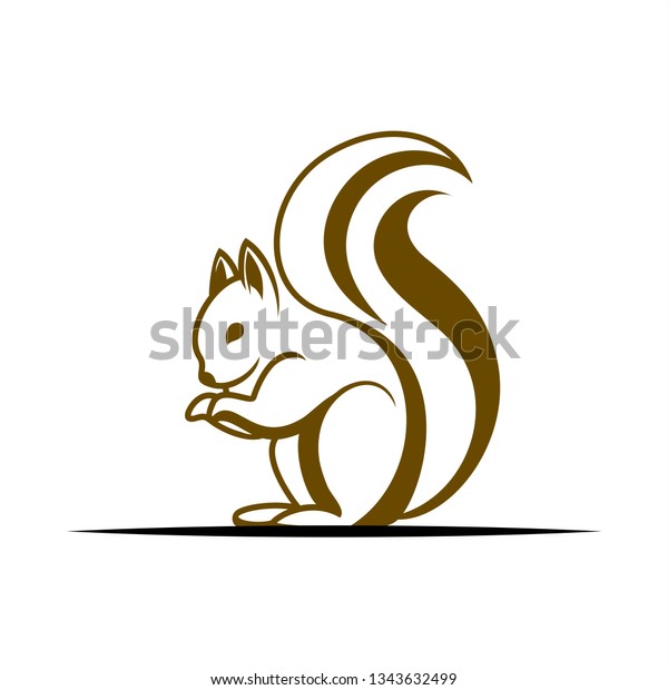 Simple Squirrel Logo Design Inspiration Logo Stock Vector (Royalty Free ...