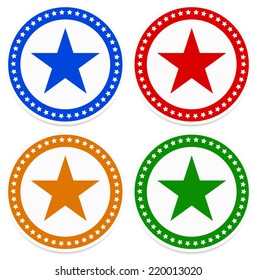 Simple Star Badges Stock Vector (Royalty Free) 220013020 | Shutterstock