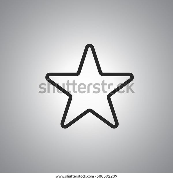 Simple Star Icon On White Background Stock Vector (Royalty Free ...