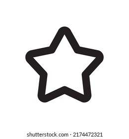 Simple Star Icon Vector Line Icon Stock Vector (Royalty Free ...