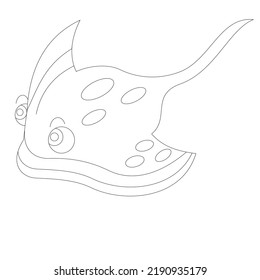 Simple Stingray Line Art Design Stock Vector (Royalty Free) 2190935179 ...