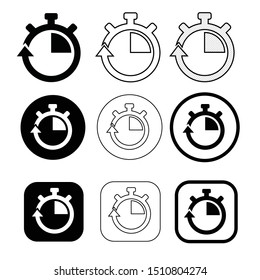 Simple Stopwatch Icon Sign Design Stock Vector (Royalty Free ...