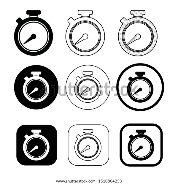Simple Stopwatch Icon Sign Design Stock Vector (Royalty Free ...