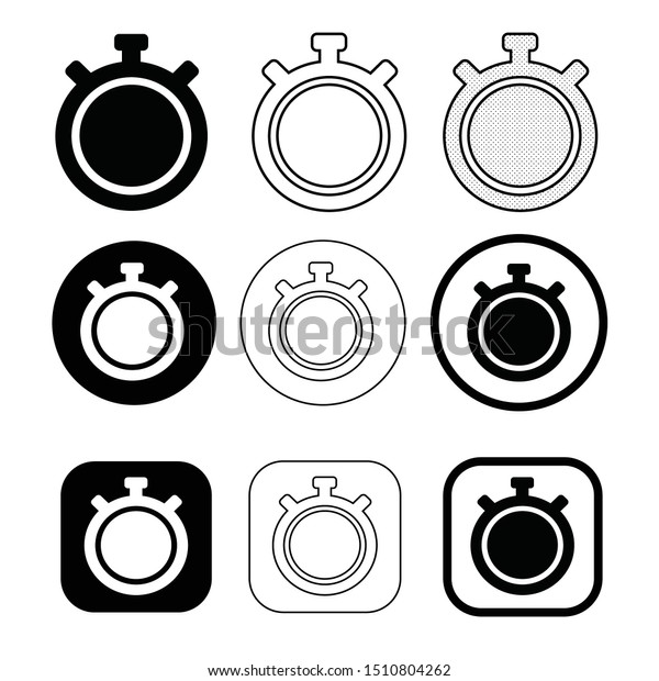 Simple Stopwatch Icon Sign Design Stock Vector (Royalty Free ...
