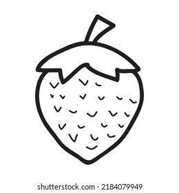 Simple Strawberry Line Art Design Stock Vector (Royalty Free ...