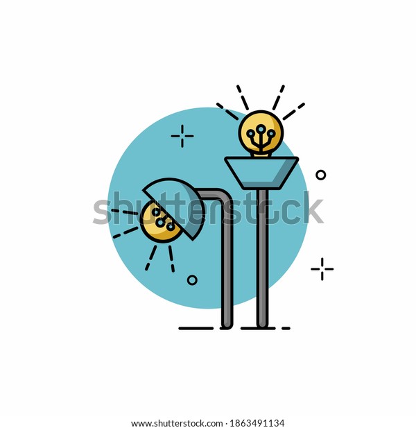Simple Street Light Illustration Easy Edit Stock Vector (Royalty Free ...
