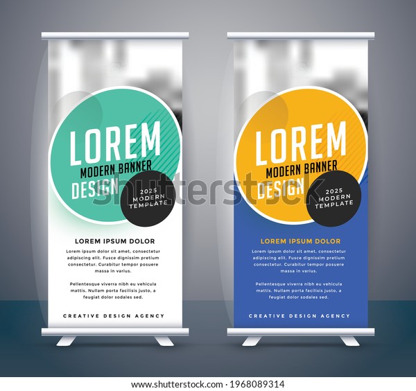 Simple Stunning Roll Banner Graphic Design Stock Vector (Royalty Free ...