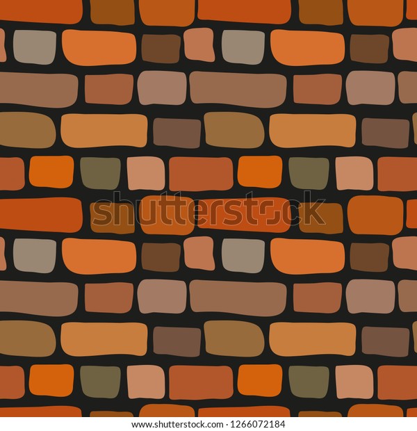 Simple Style Seamless Cute Cartoon Brick 库存矢量图（免版税）1266072184 ...