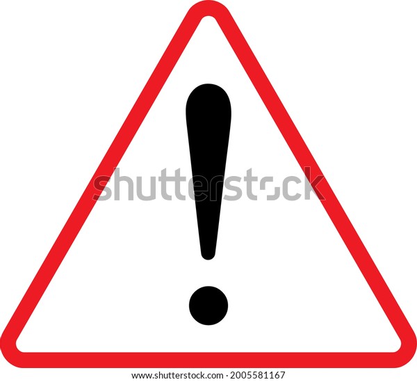 Simple Style Warning Warning Vector Icon Stock Vector (Royalty Free ...