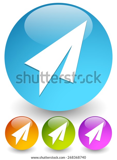 Simple Stylish Paper Plane Symbols Stock Vector (Royalty Free ...