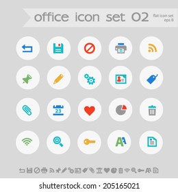 Simple Subtle Colored Office Icons On Stock Vector (Royalty Free ...