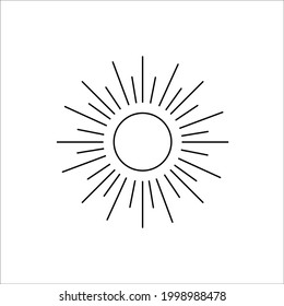 Simple Sun Logo Icon Design Vector Stock Vector (Royalty Free ...